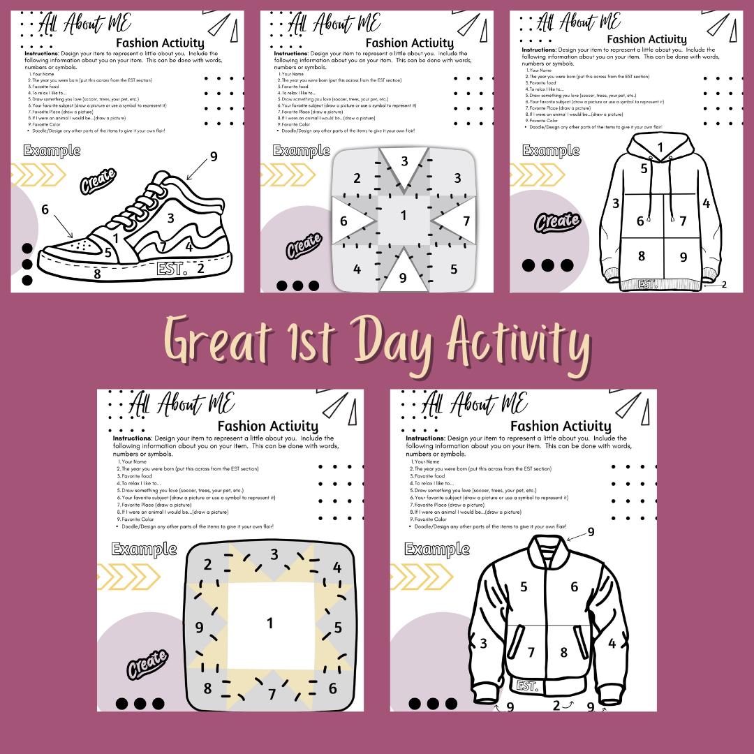 1st Day Classroom Activities | All About ME Activity | Back to School ...