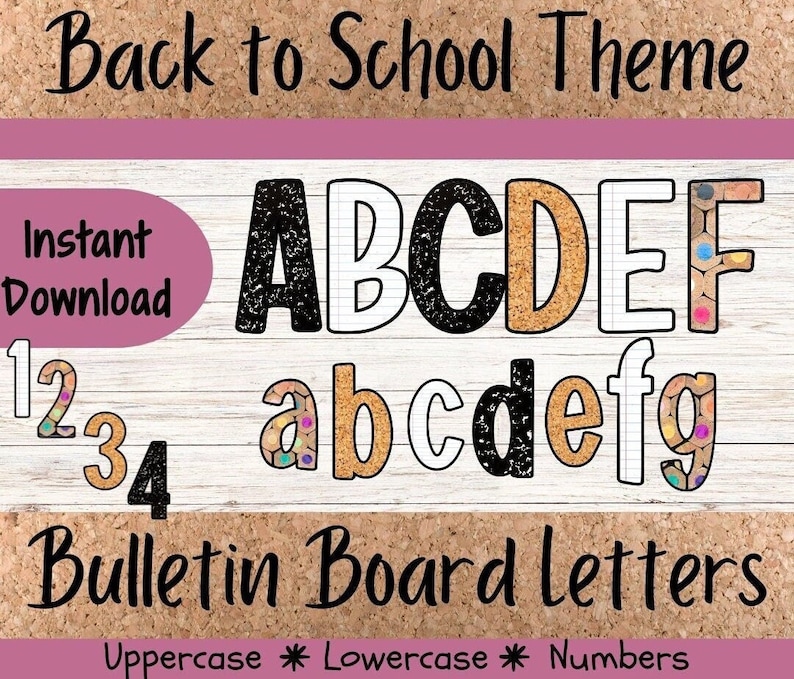 Bulletin Board Letters Printable| Back to School Classroom Decor ...