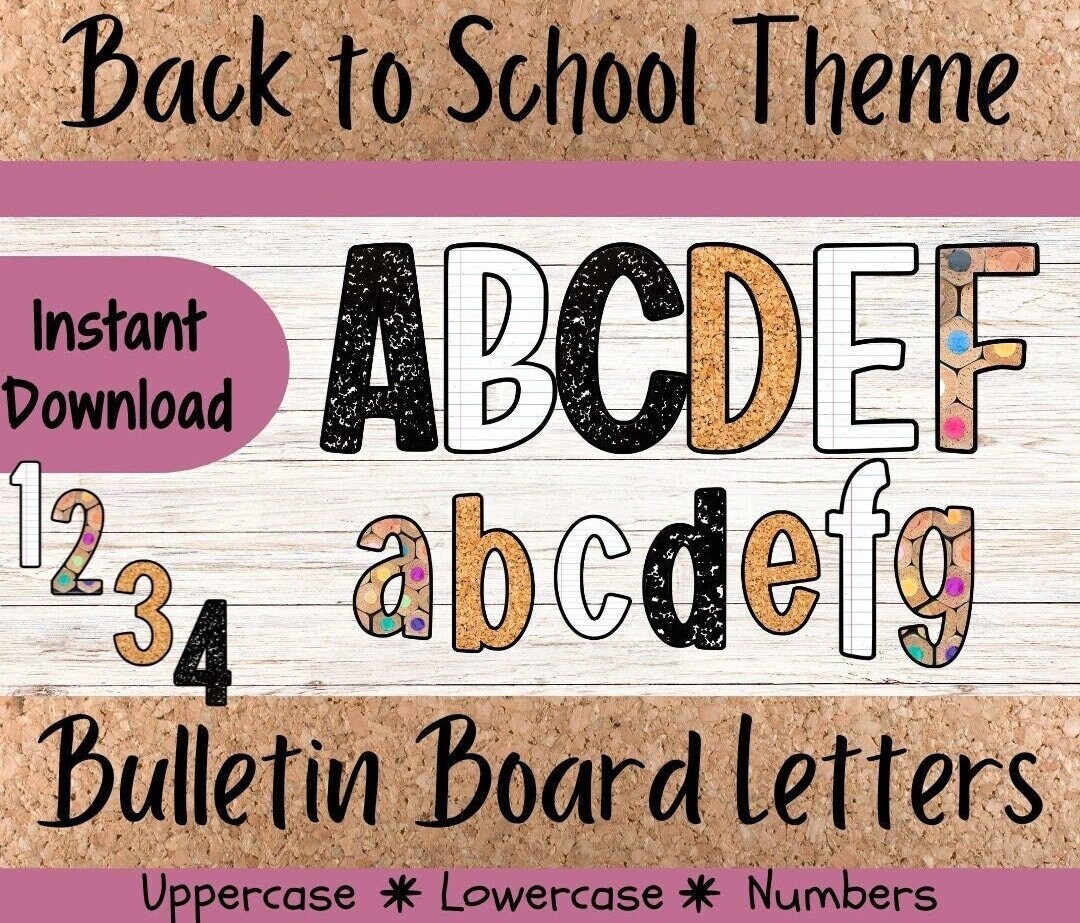 Bulletin Board Letters Printable| Back to School Classroom Decor ...