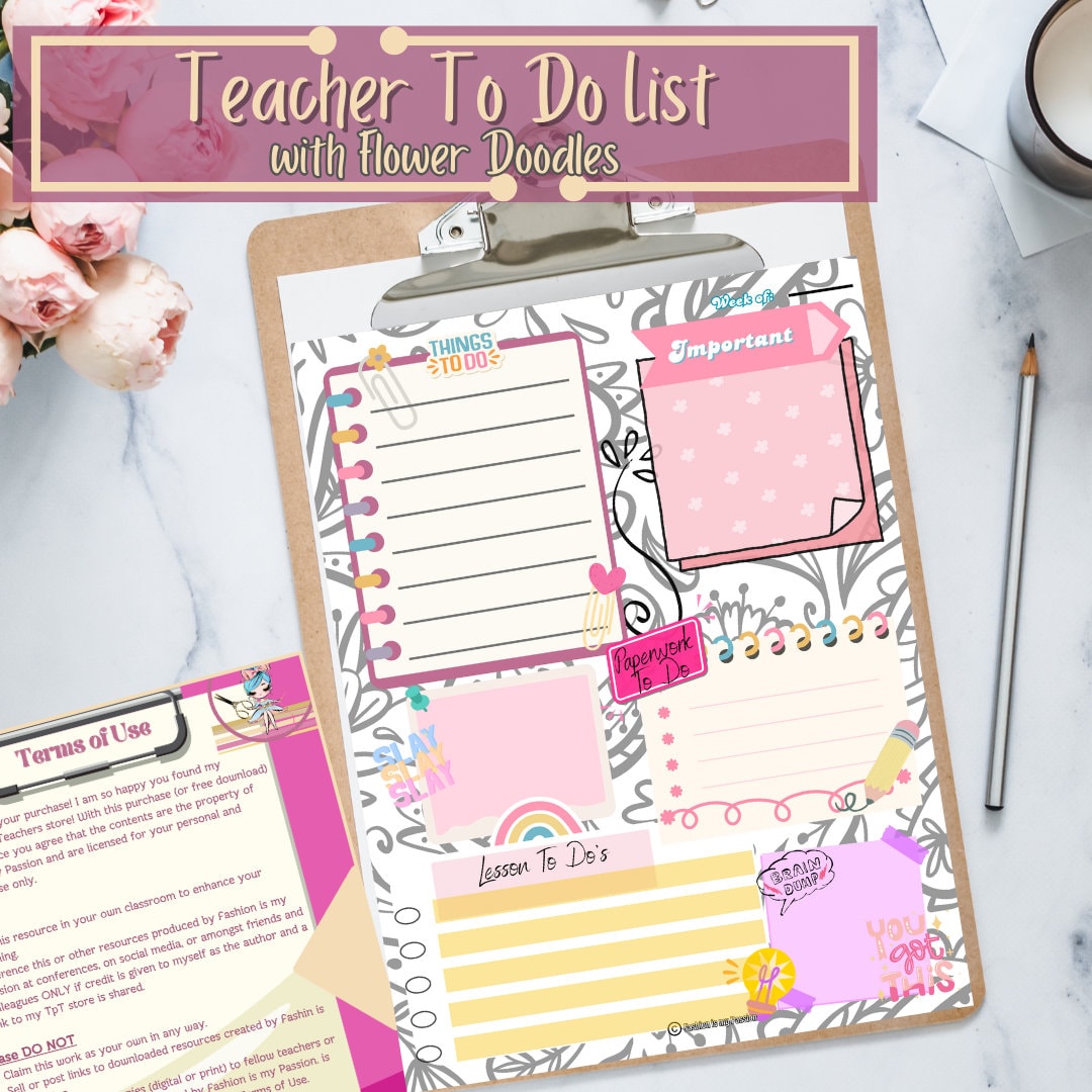 Teacher to Do List| Digital Download| Teacher Organization| Teacher ...
