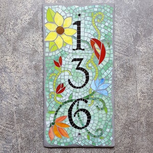 Custom Glass Mosaic Home Address Sign - Etsy