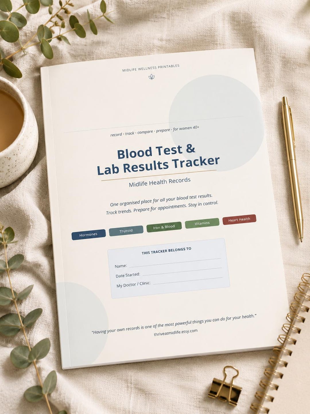 Blood Test & Lab Results Tracker | Midlife Health Records | Hormone ...