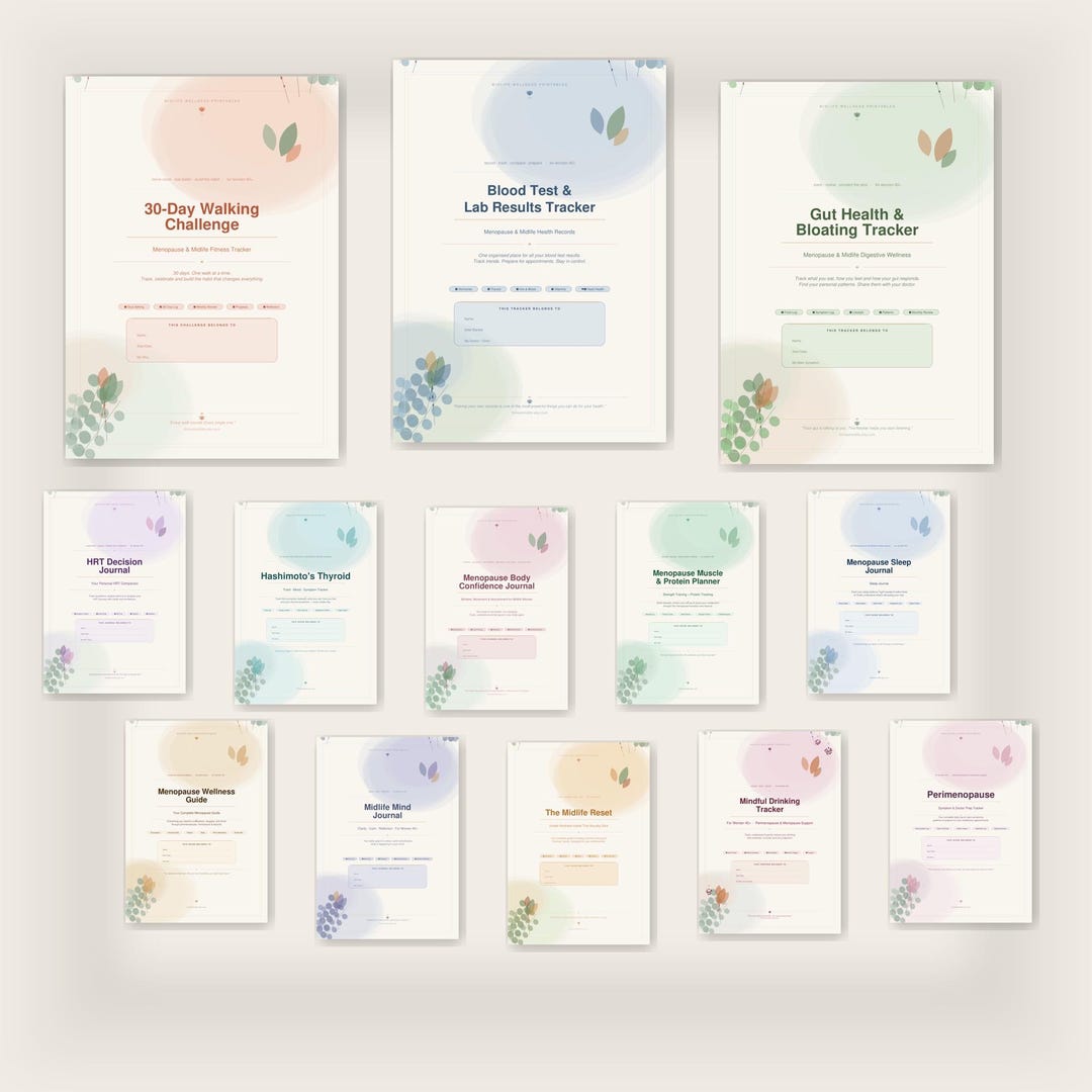Menopause Wellness Bundle | Midlife Health Trackers & Journals (PDF ...