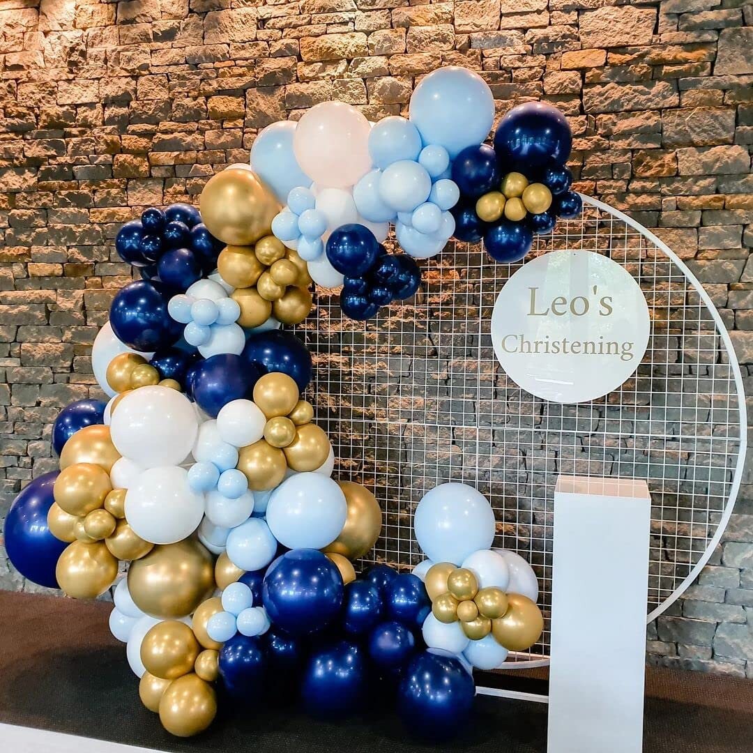 Navy Blue Gold White Balloon Garland Arch Kit for Boy Birthday - Etsy