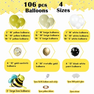 Bee Balloon Garland Arch Kit Bee Baby Shower Decorations for - Etsy