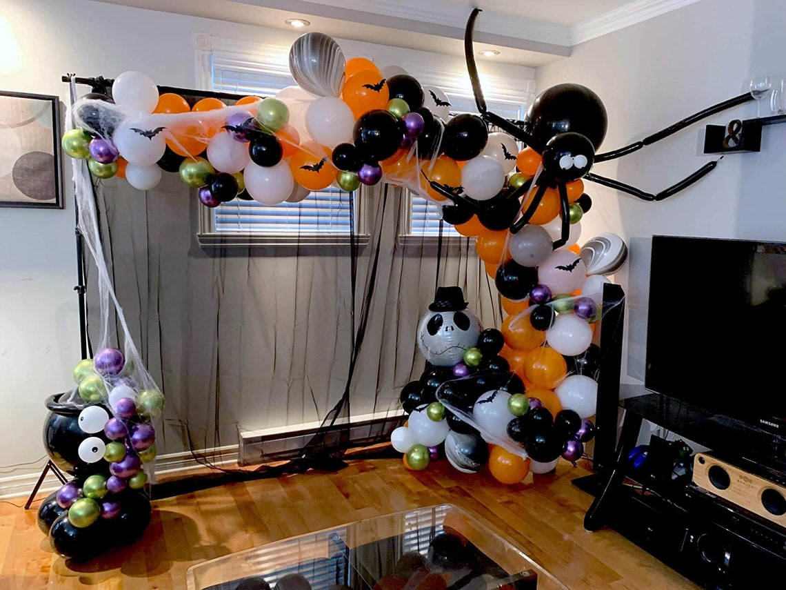 Halloween Balloon Garland Arch Kit With Black Orange Balloons - Etsy