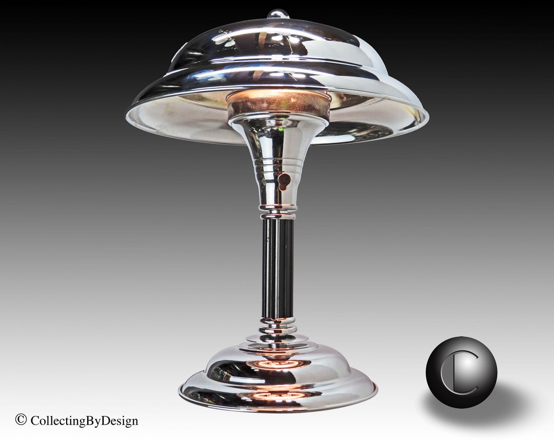 Streamline Machine Age Art Deco Chrome Desk Lamp C.1937 RESTORED - Etsy