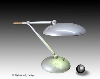 Raw Steel DAZOR Floating Fixture Articulating Desk Lamp/ Vintage ...