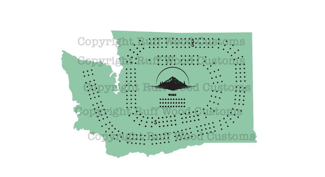 Washington Cribbage Board Pattern SVG - Etsy