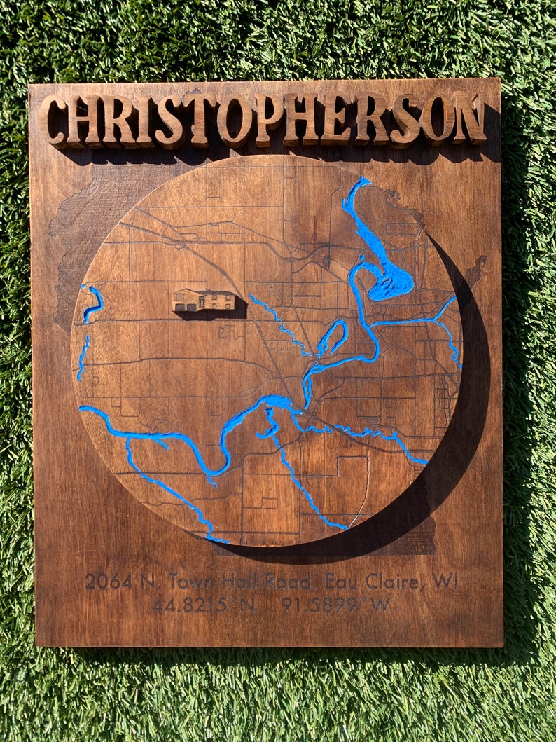 Custom Wood Map | Etsy