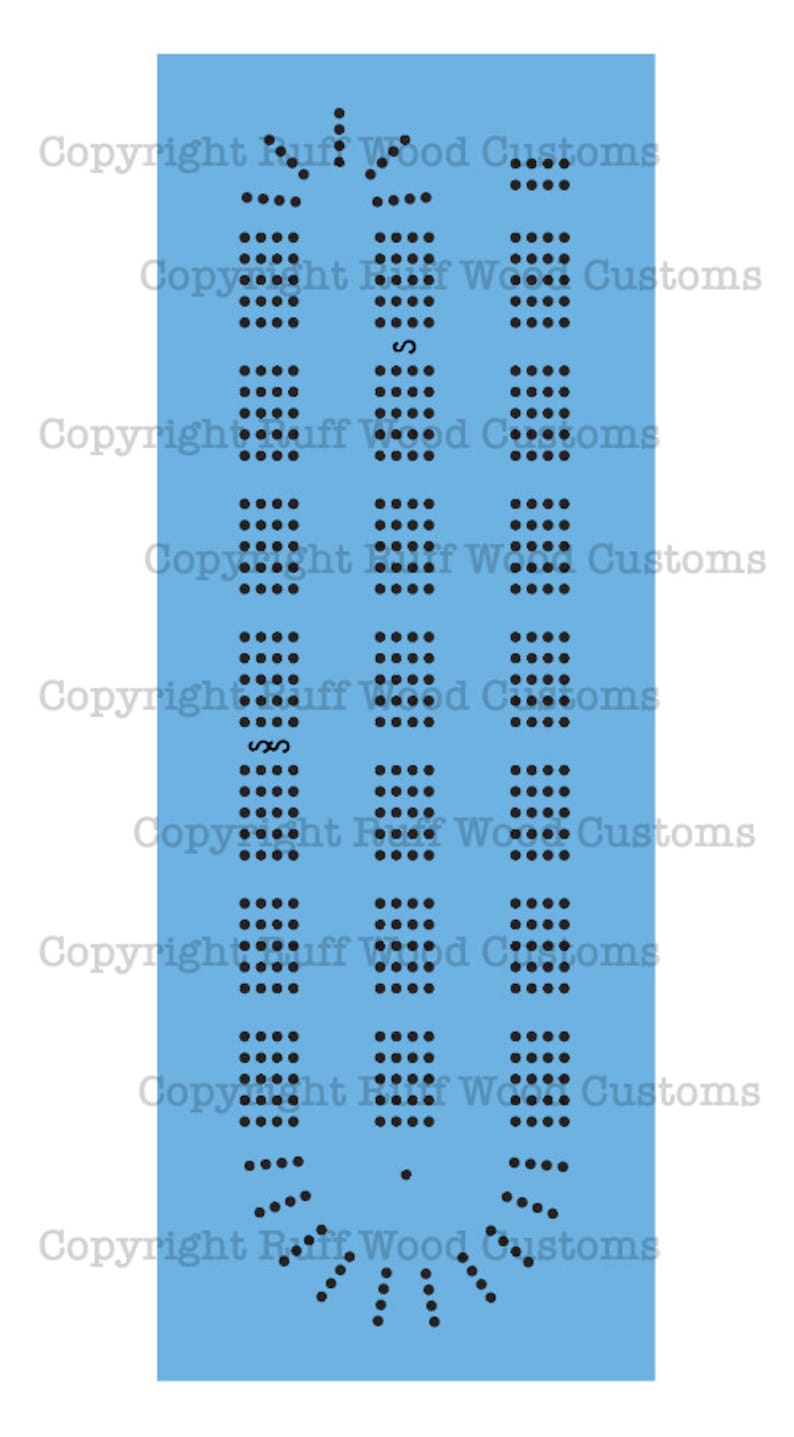 4 Track Cribbage Board Pattern Files - Etsy