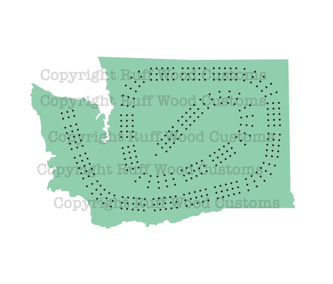 Washington Cribbage Board Pattern SVG - Etsy