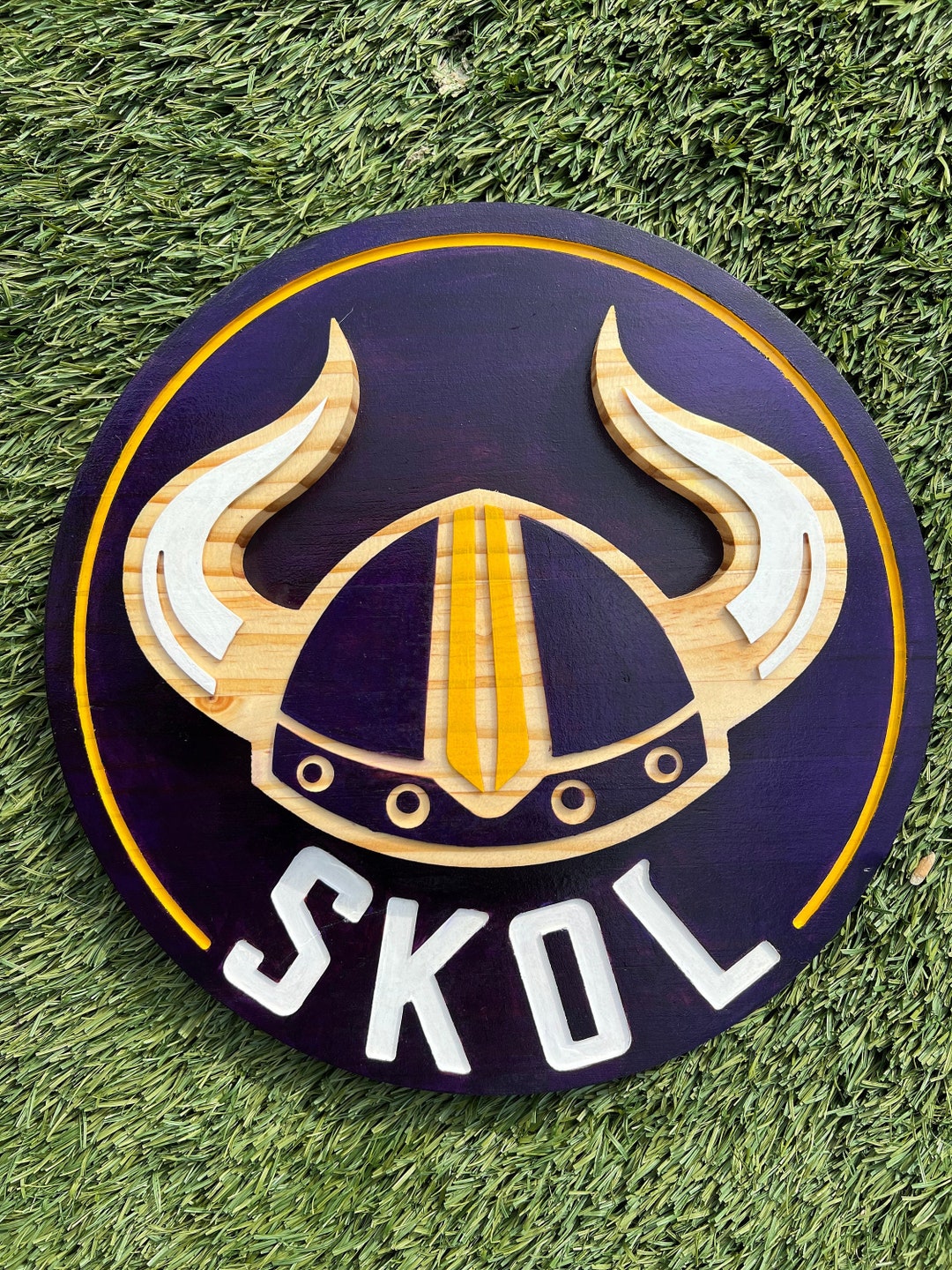 SKOL Vikings Wooden Sign - Etsy