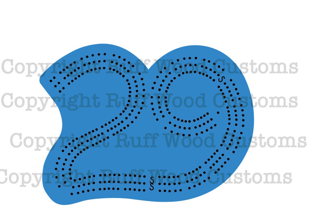 29 Shaped Cribbage Board Pattern SVG - Etsy