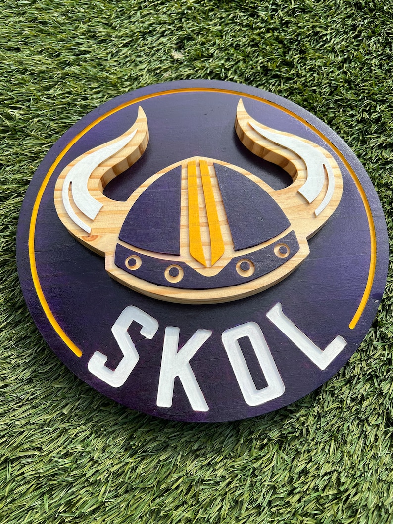 SKOL Vikings Wooden Sign - Etsy