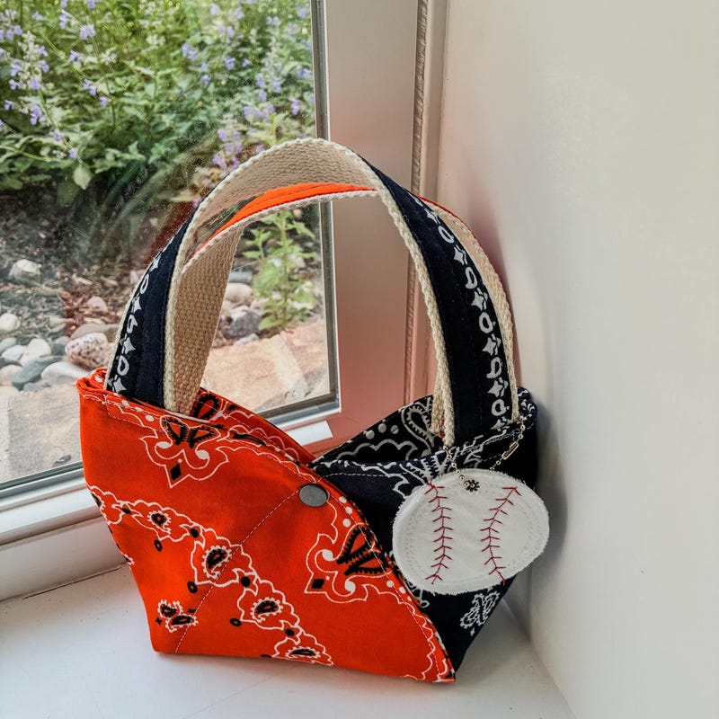 Navy Orange Handbags - Etsy
