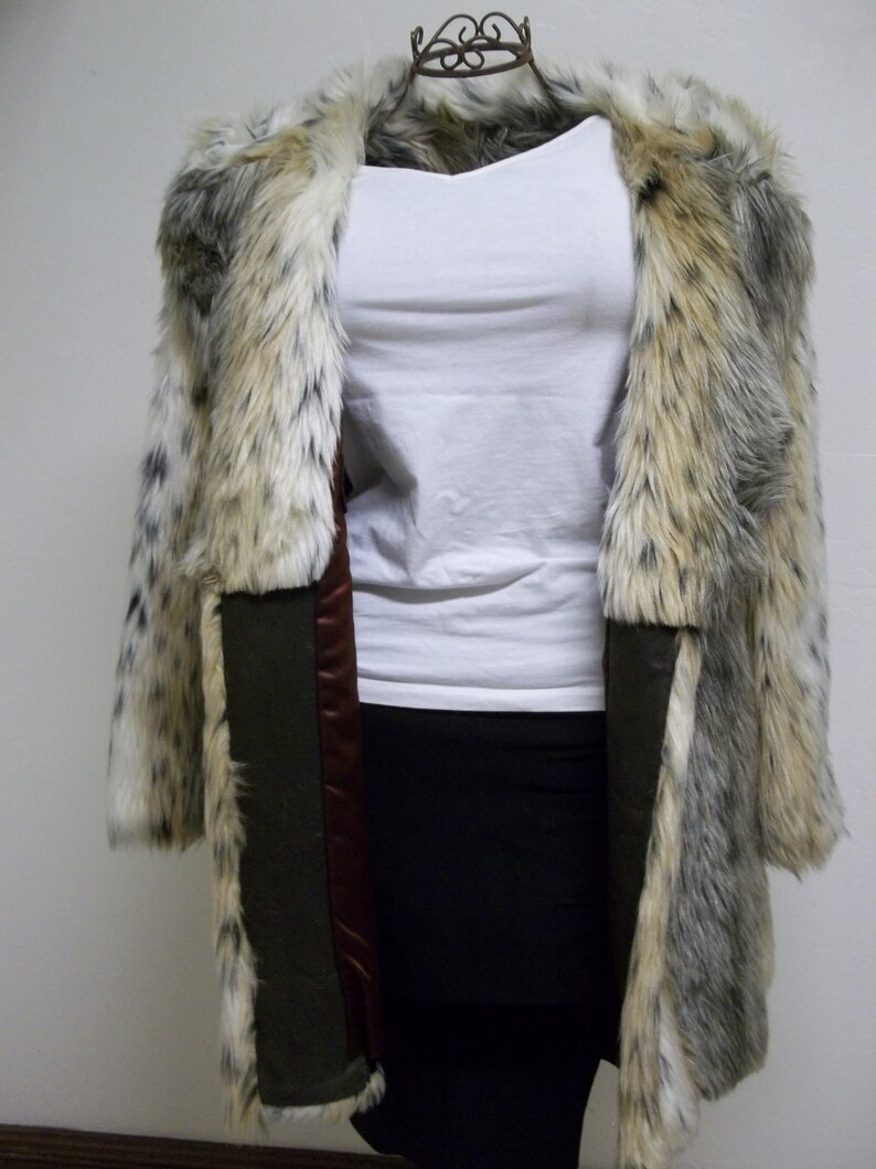 Tri-colored Faux Fur With Maroon Lining Styled by Lepshire - Etsy