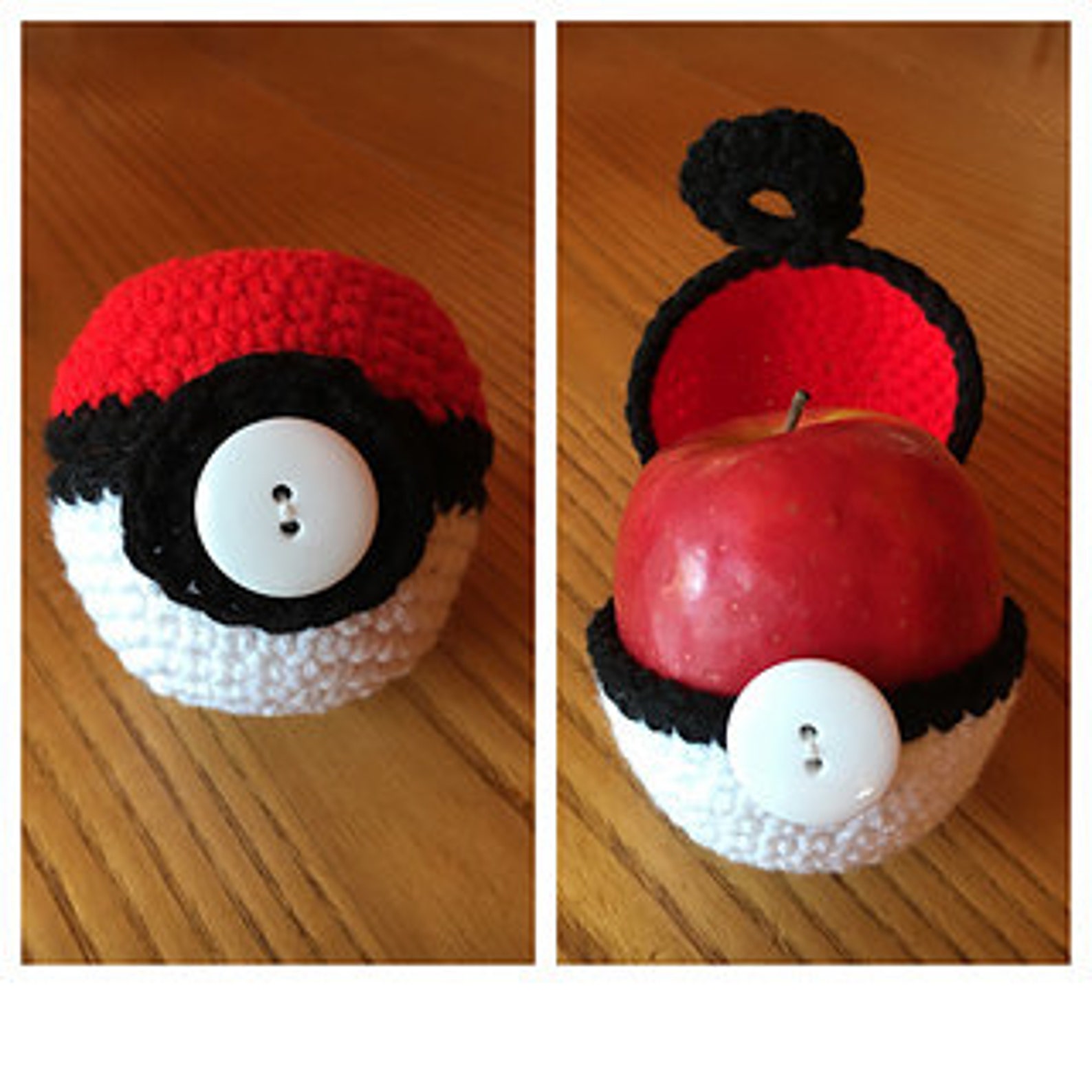 Pokemon Pokeball Apple Cozy Fruit Jacket pattern Crochet - Etsy