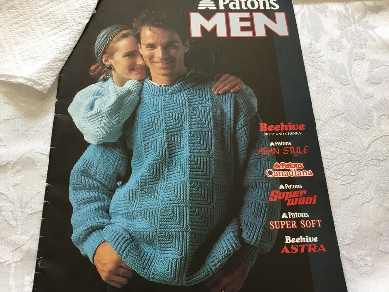 PATONS MEN Knitting Patterns - Etsy