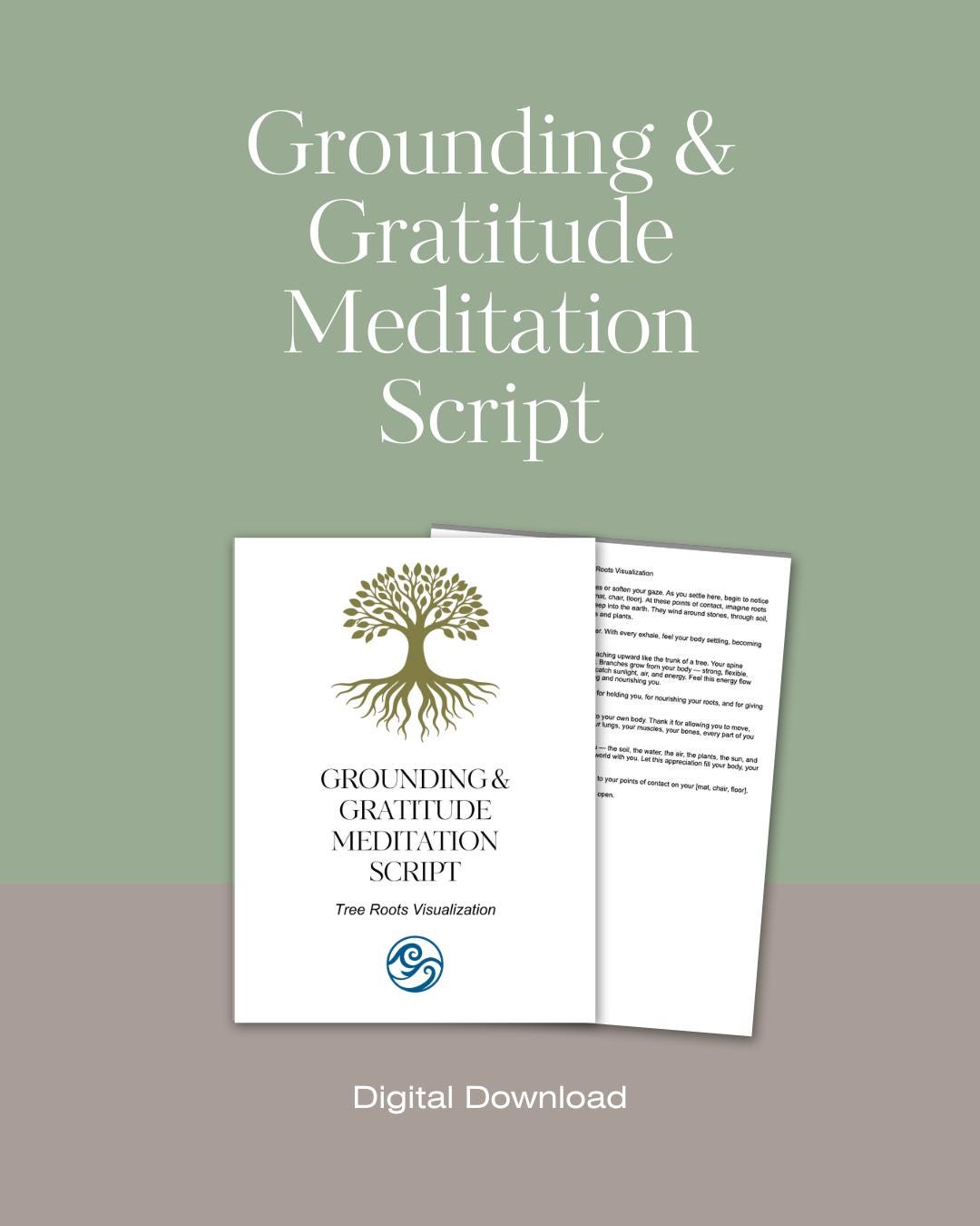 Grounding & Gratitude Meditation Script PDF | Tree Roots Visualization ...