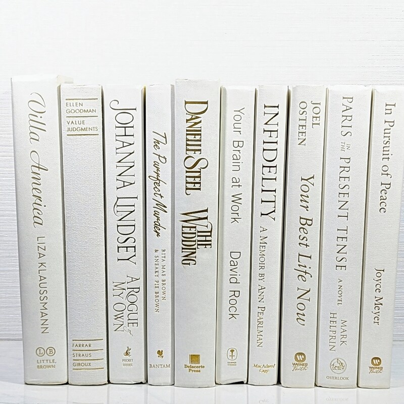 White Decorative Books - Etsy