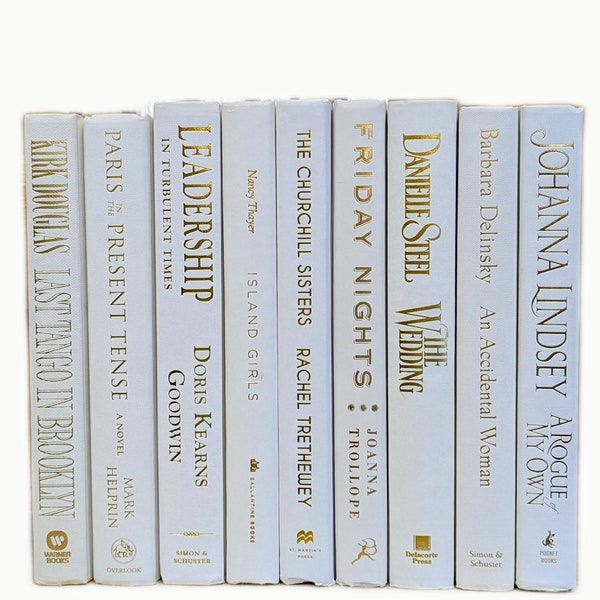 White Decorative Books - Etsy