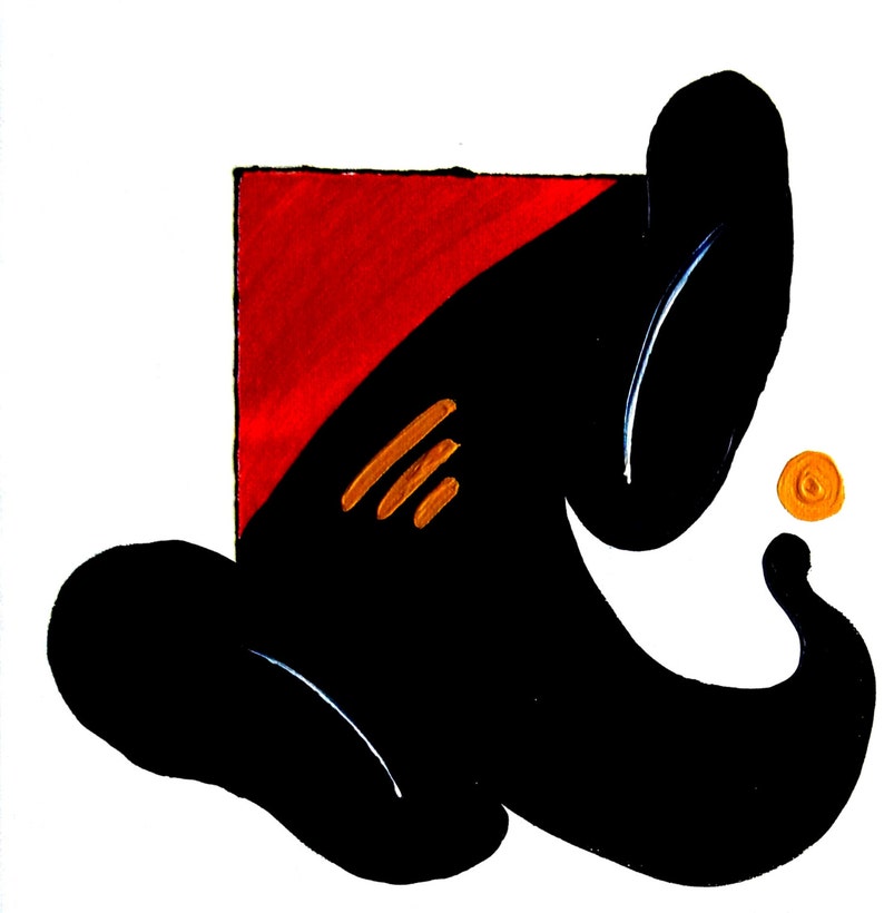 OM Ganesha Painting Geometric Ganesha Art Original Ganesh | Etsy