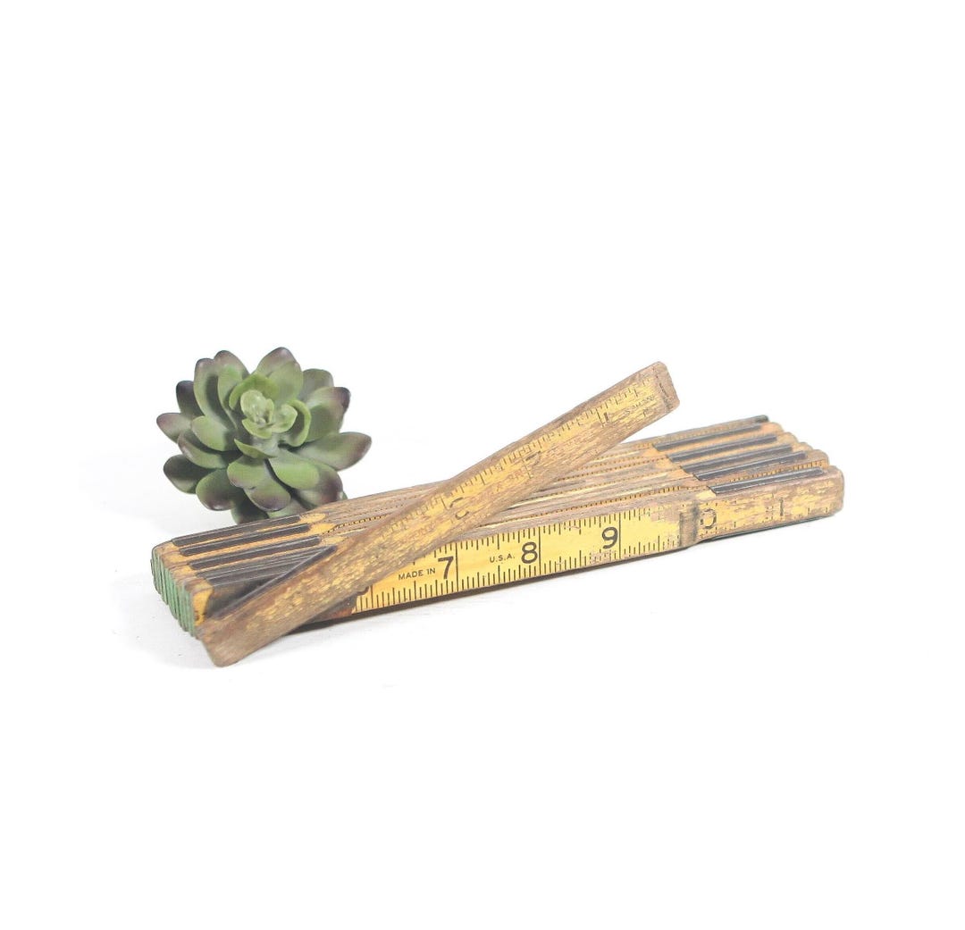 Vintage Folding Extension Ruler | Wood Stanley Carpenter Ruler | 6 Foot ...