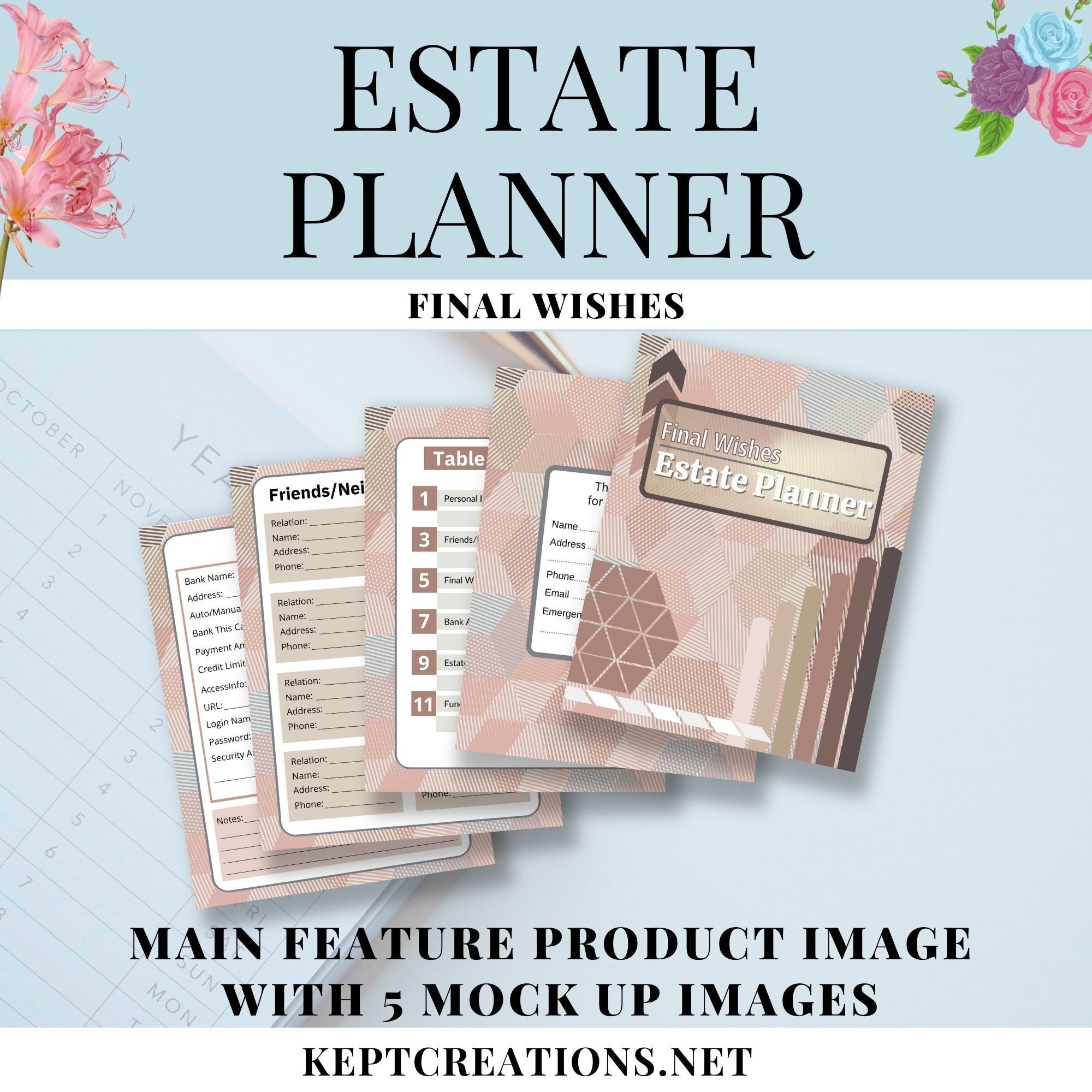 Estate Planner | Final Wishes Planner - Etsy