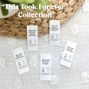 This Took Forever Label Multipack - Funny Knit & Crochet Labels for ...