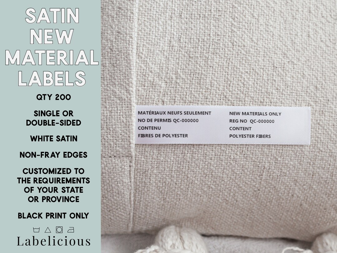 Satin New Material Label Satin Law Label Toy Label Small Article Label ...