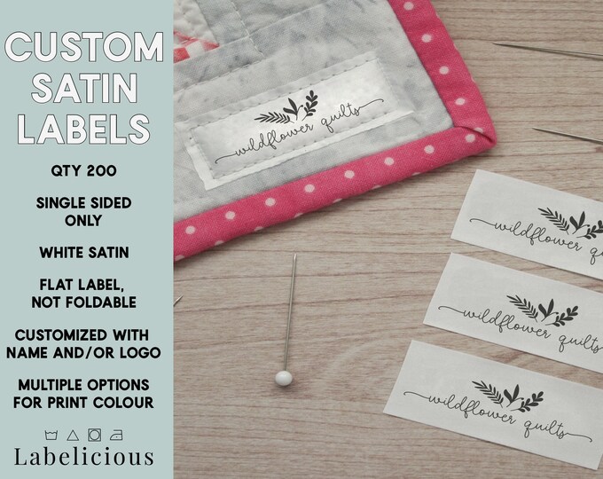Labelicious - We Design & Print Custom Satin Labels 👕 - Etsy Canada