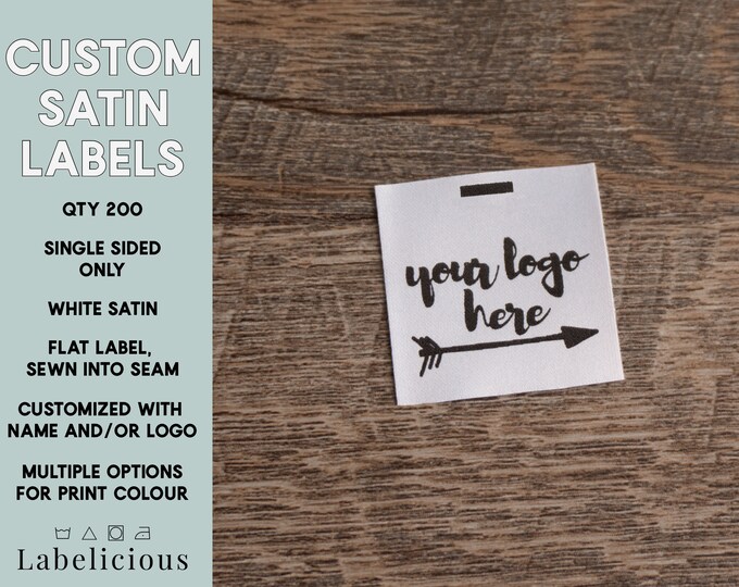 Labelicious - We Design & Print Custom Satin Labels 👕 - Etsy Canada