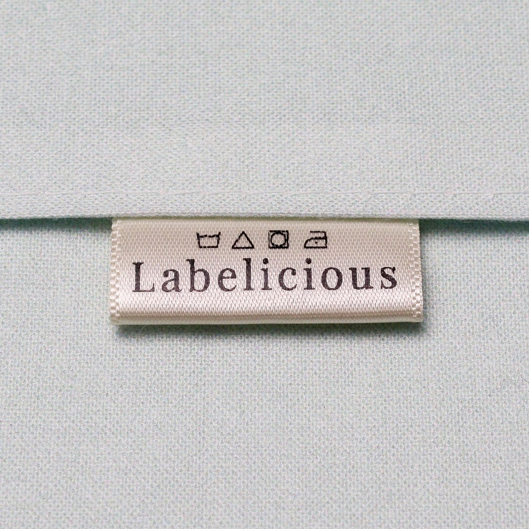 Custom Ivory Brand Label - Custom Fold Over Satin Label - Satin Tag ...