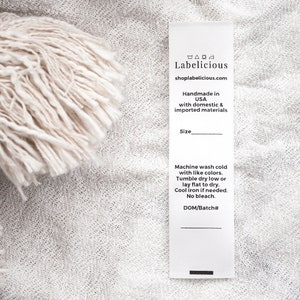 White Satin USA Tracking Label - Custom Tracking Label - CPSIA/CPSC ...