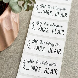 Teacher Labels - Custom Teacher Labels - White Teacher Book Stickers ...