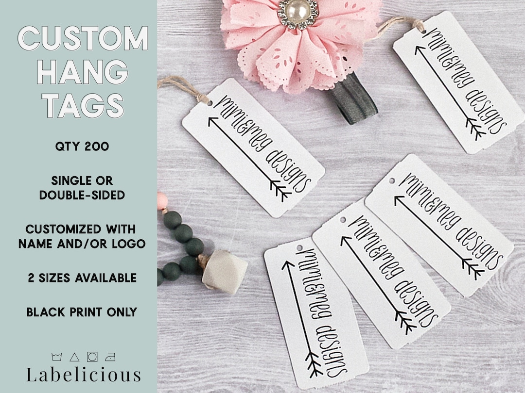 Custom Brand/logo Hang Tags - Personalized Hang Tags - Custom Clothing ...