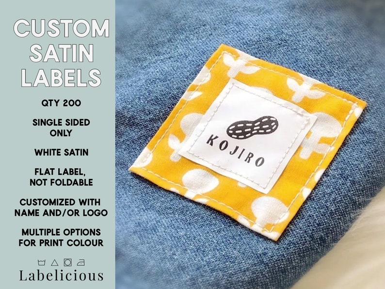 Custom Brand Label Sewn Flat Garment Label Printed - Etsy