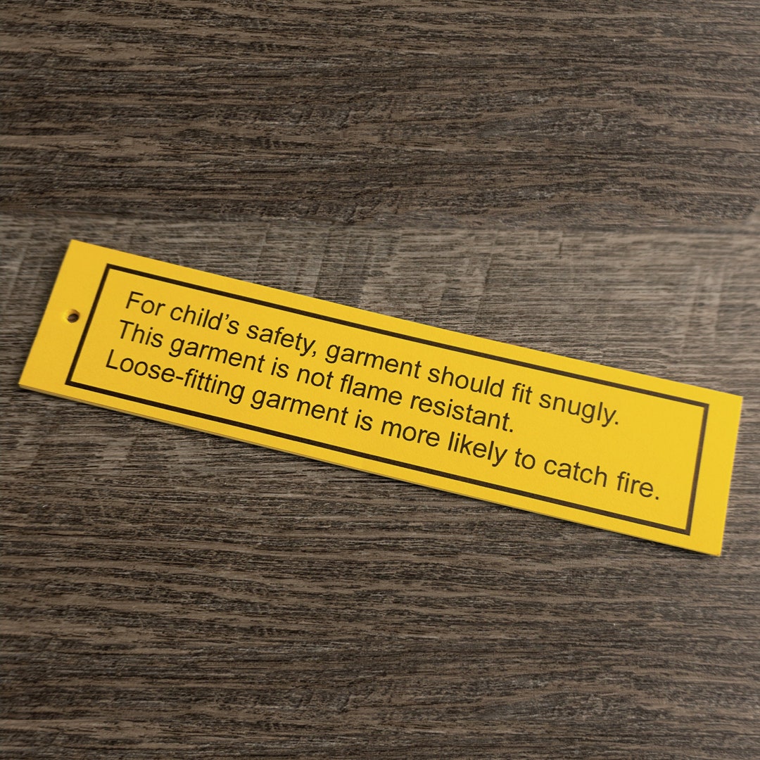 Flammability Hang Tag - Warning Labels - Yellow Flammability Tags ...