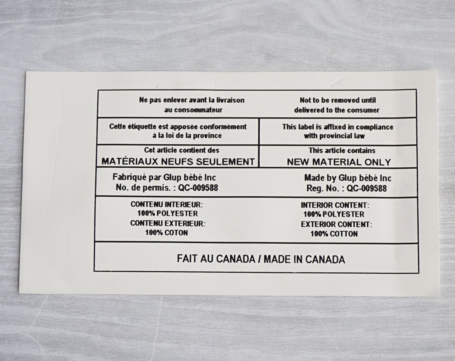 Nylon New Material Label Nylon Law Label Stuffing and - Etsy Canada