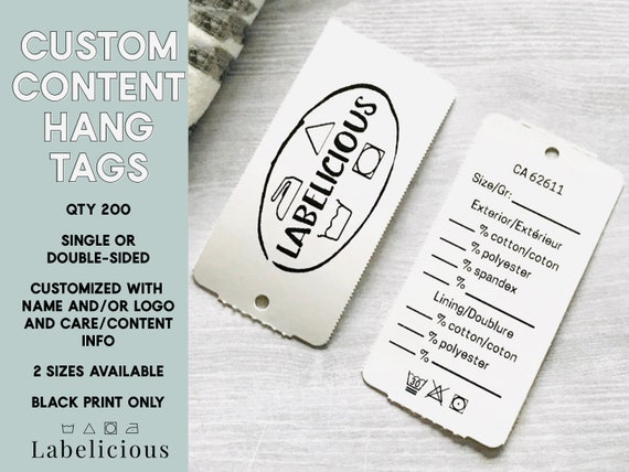 Custom Content Hang Tags Personalized Hang Tags Custom - Etsy