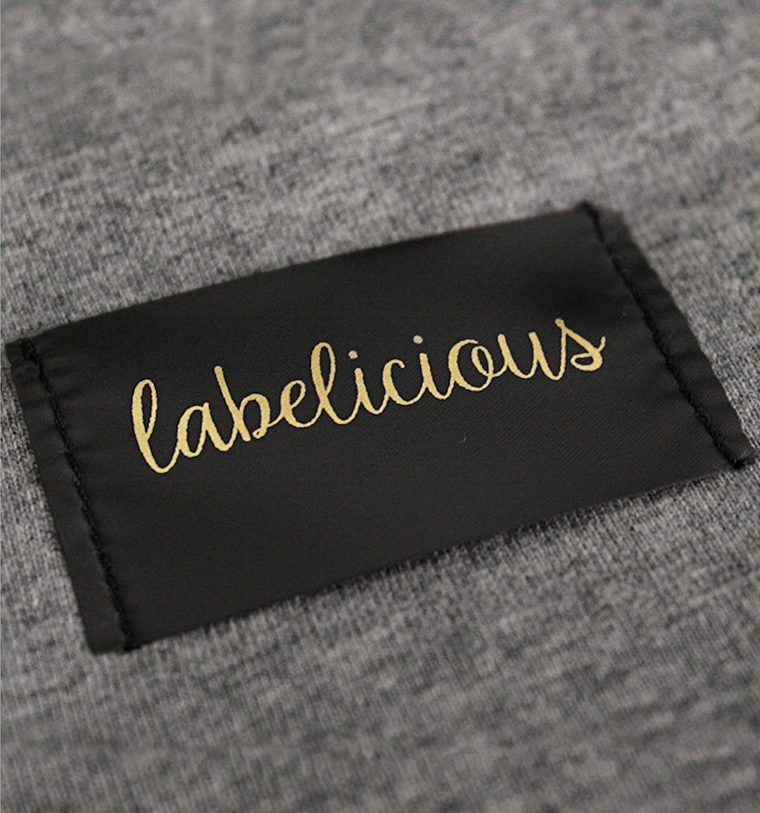 Custom Black Polyester Clothing Label - Custom Garment Label - Printed ...