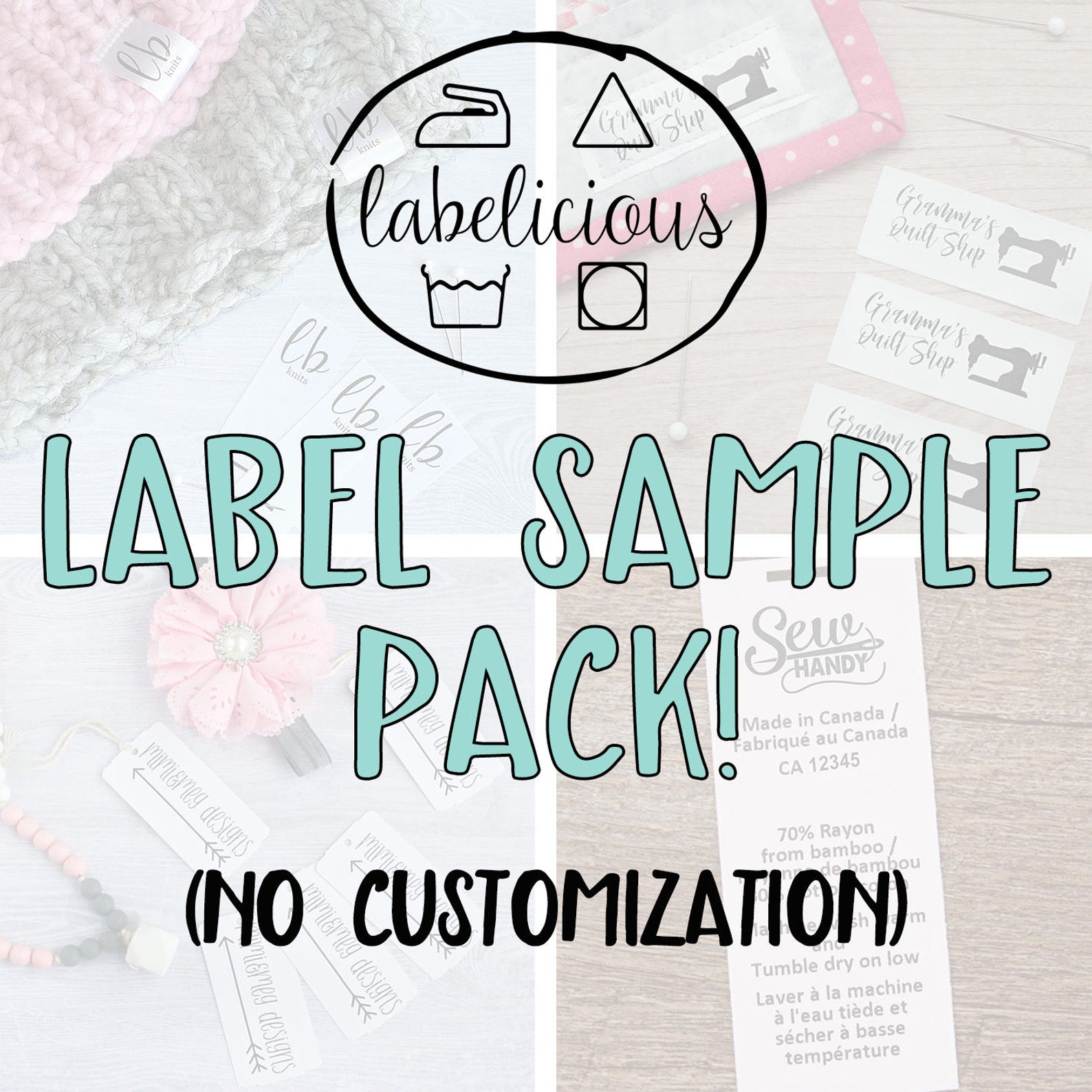 Label Sampler Pack - Label Sample Pack - Branding Sample Pack - Satin ...