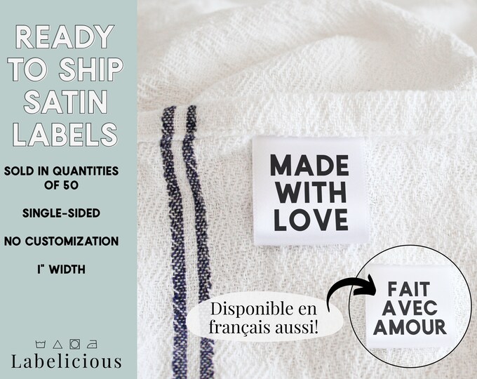 Labelicious - We Design & Print Custom Satin Labels 👕 - Etsy Canada
