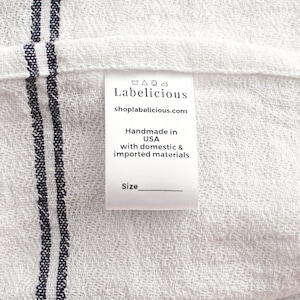 White Satin USA Tracking Label - Custom Tracking Label - CPSIA/CPSC ...