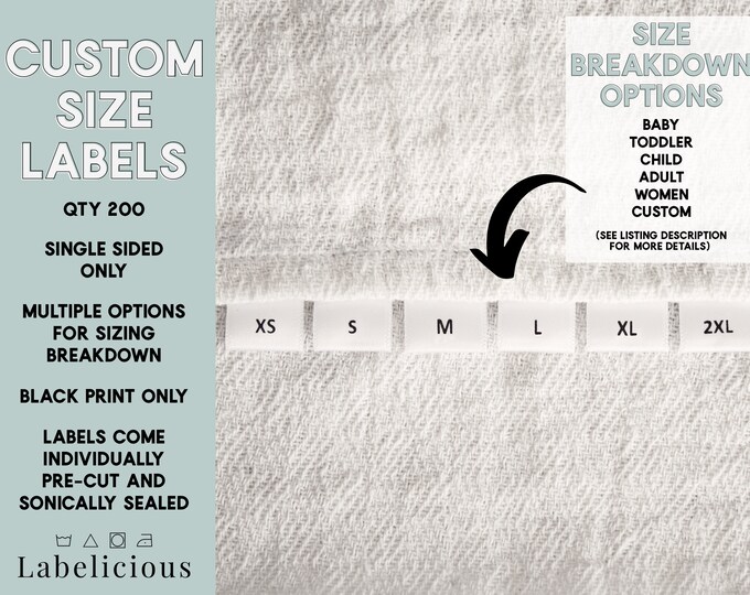 Labelicious - We Design & Print Custom Satin Labels 👕 - Etsy Canada