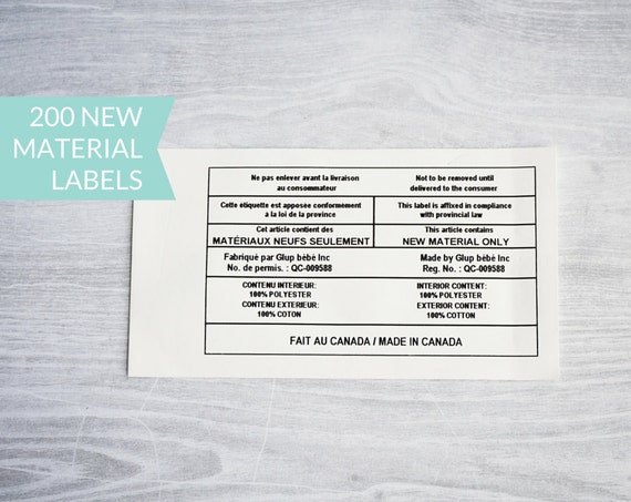 Nylon New Material Label Nylon Law Label Stuffing and | Etsy