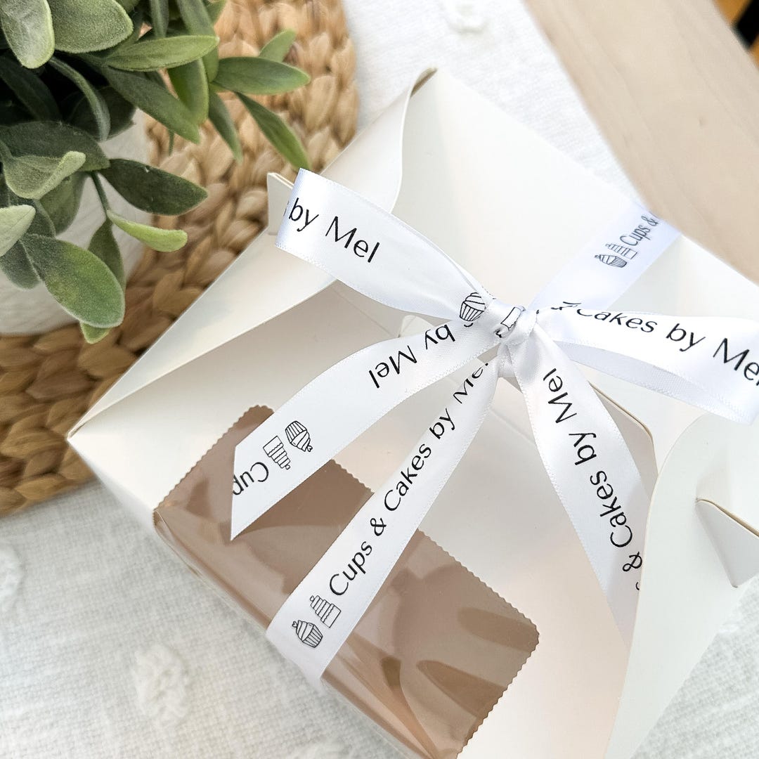 Custom Branded Ribbon for Small Business, Personalized Logo Ribbon ...