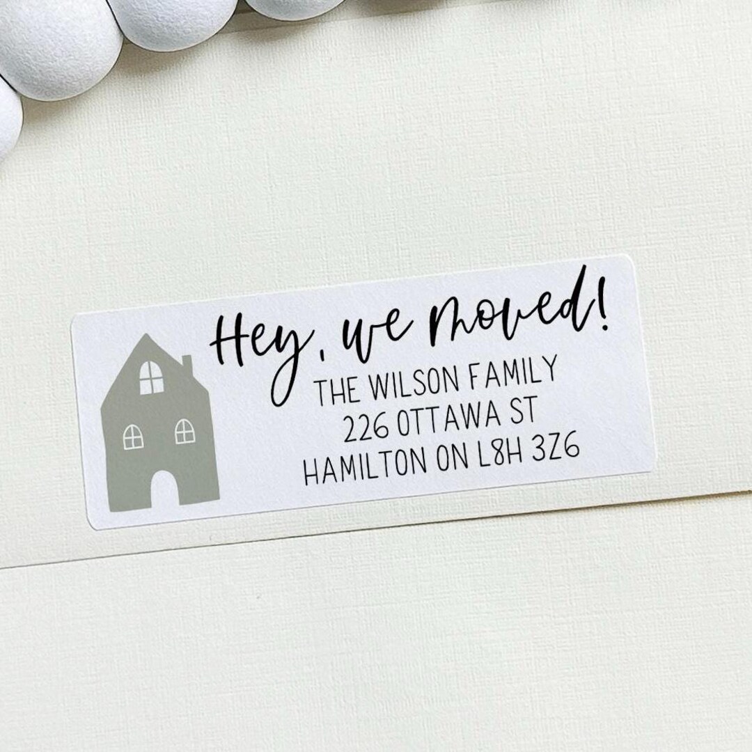 We're Moving Return Address Labels, Calligraphy Address Labels, Modern ...