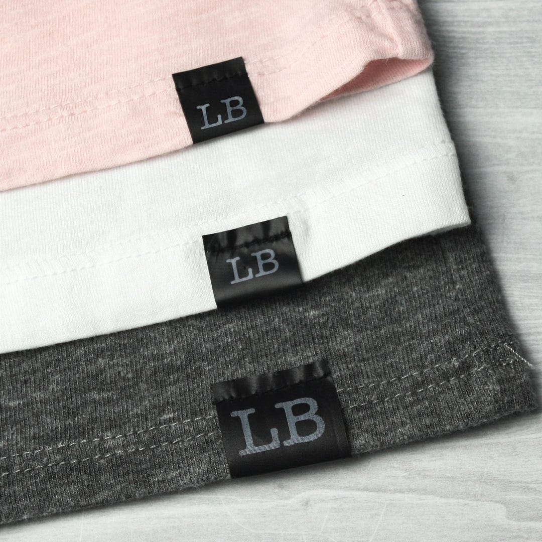 Custom Brand Label - Custom Black Hem Label - Fold Over Polyester Tag ...